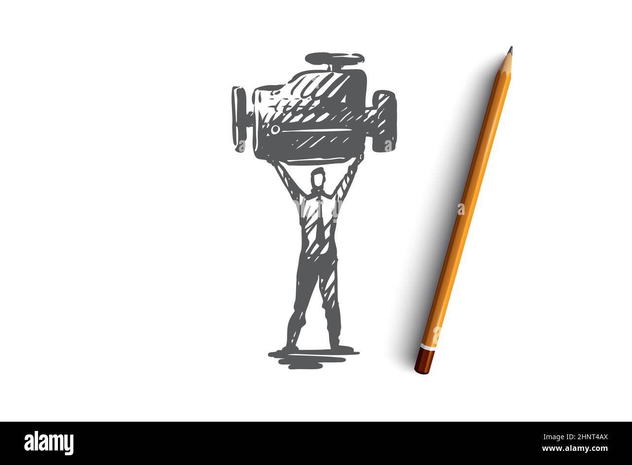 Motor, machine, technology, engine, turbo concept. Hand drawn turbo ...