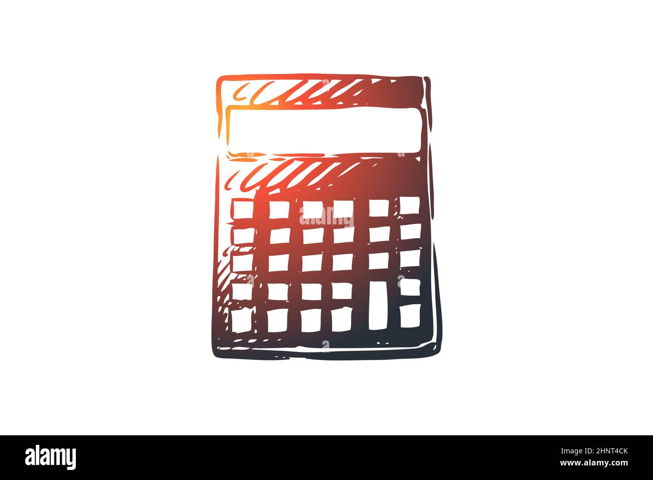 Mathematics, calculator, math, education, school concept. Hand drawn ...