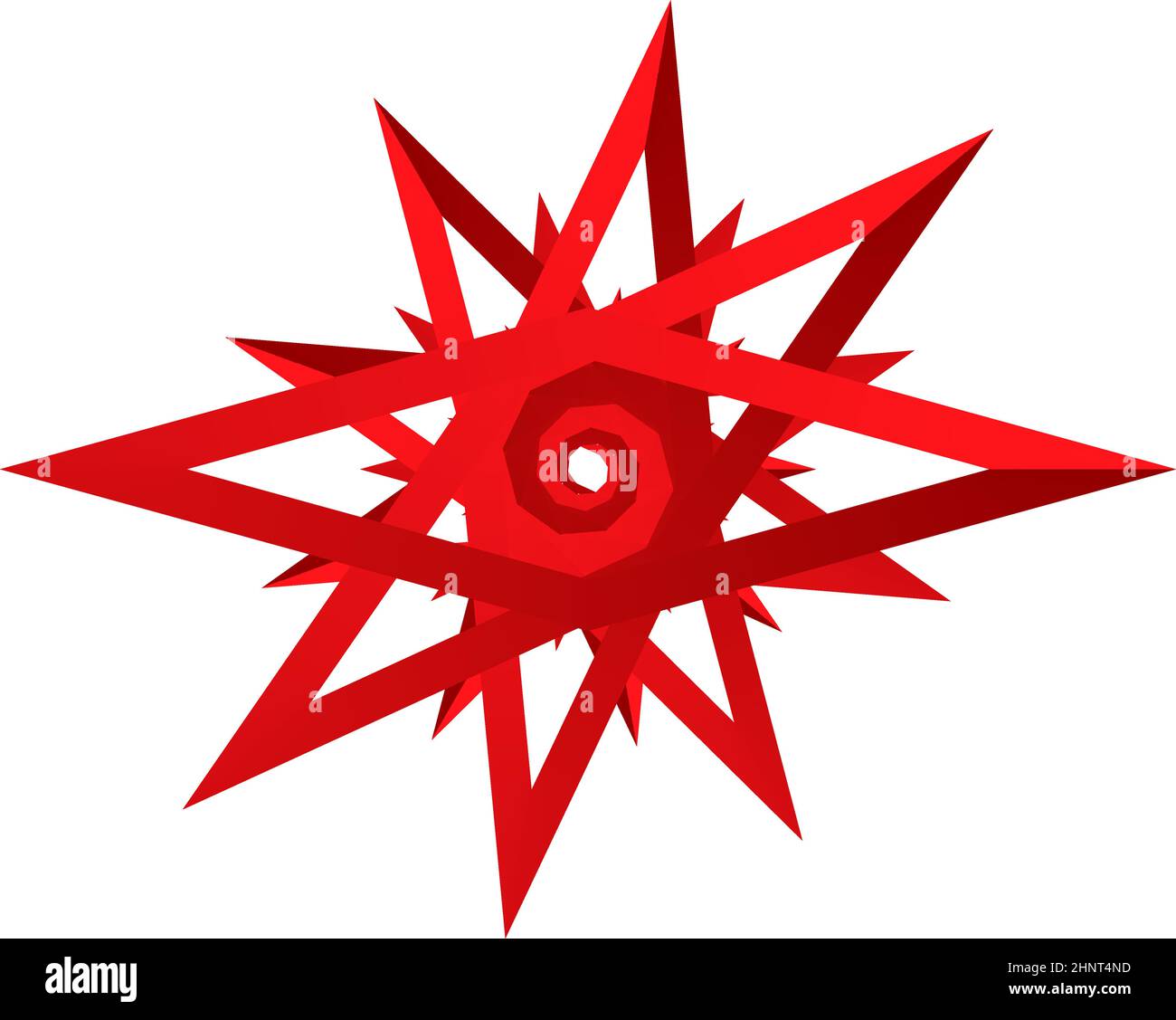 Unique star shape, star contour vector design element - stock vector ...
