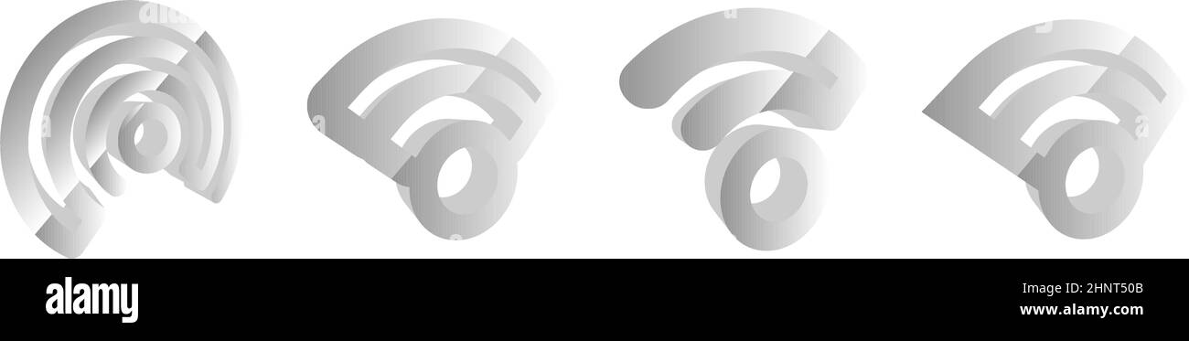 Wireless, cordless signal, internet, wifi shape icon, symbol - stock ...