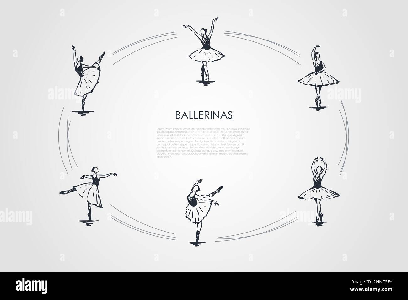 Ballerinas - women dancers wearing traditional ballet costume in ...