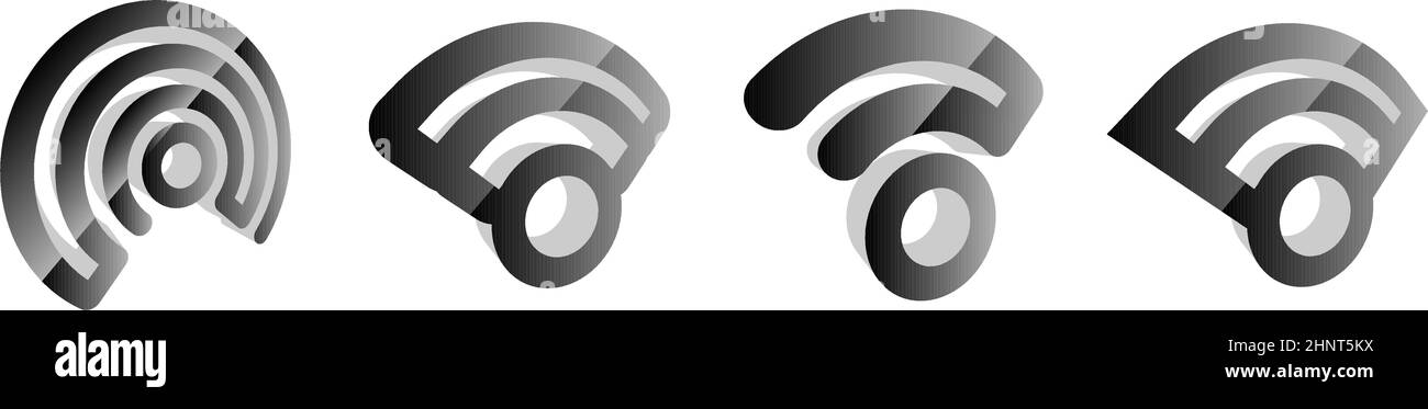 Wireless, cordless signal, internet, wifi shape icon, symbol - stock ...