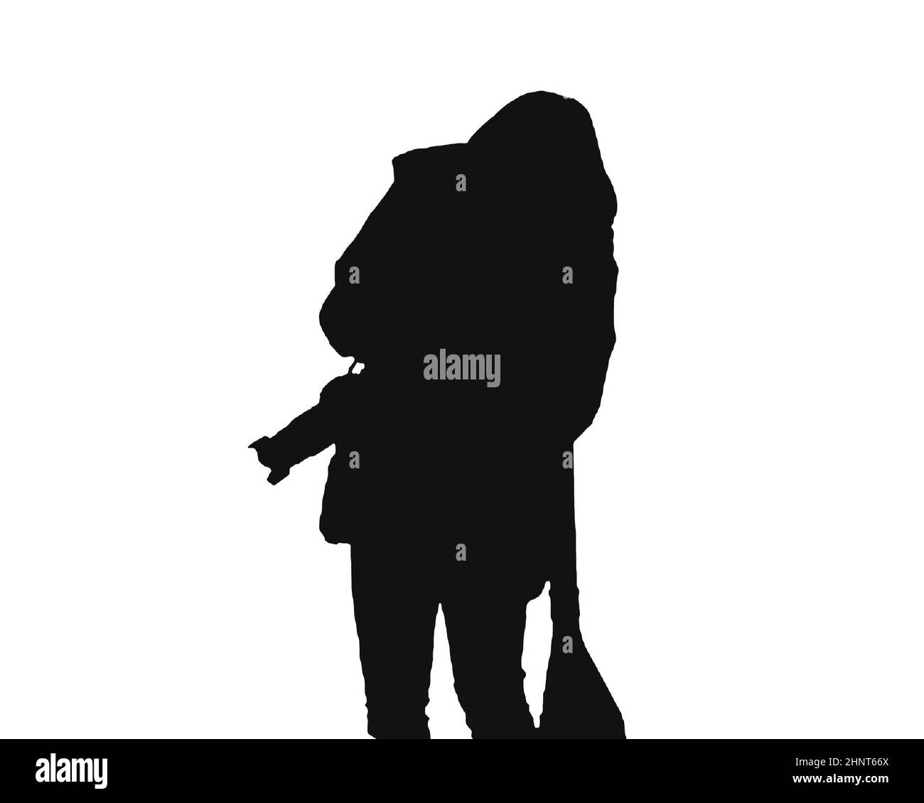 Back view woman photographer isolated graphic silhouette Stock Photo ...