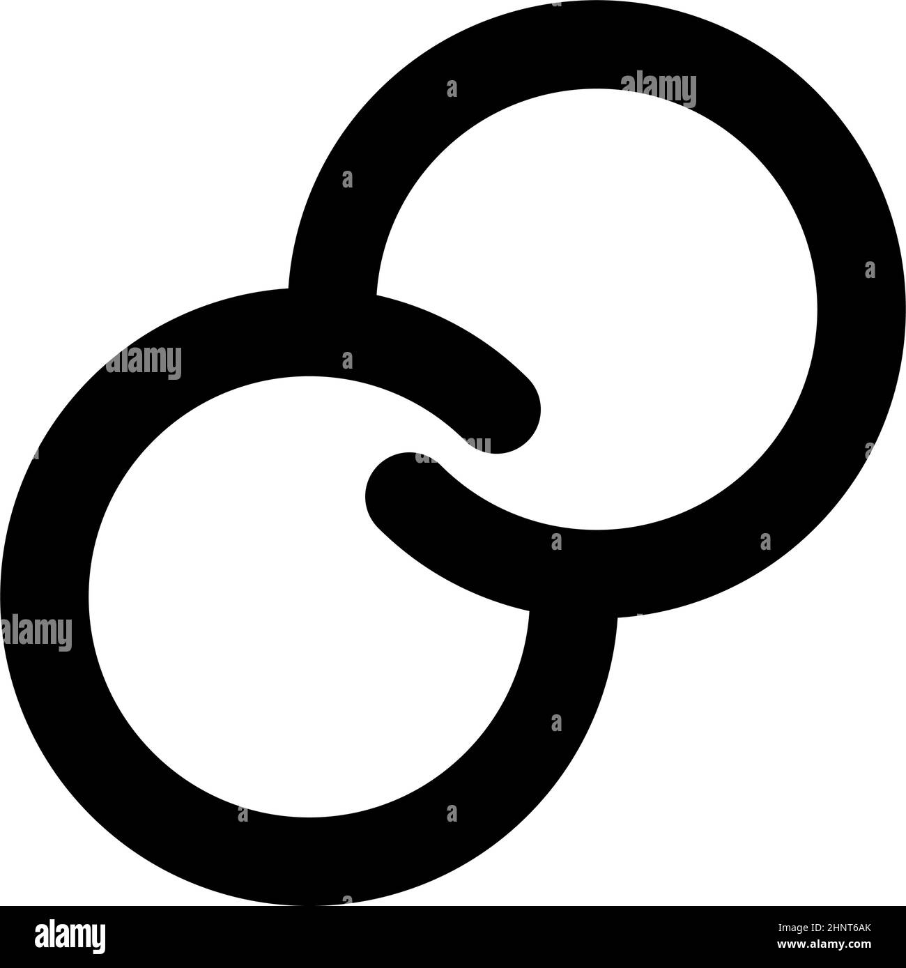 Interlace, interconnected, intersecting circles, rings abstract ...