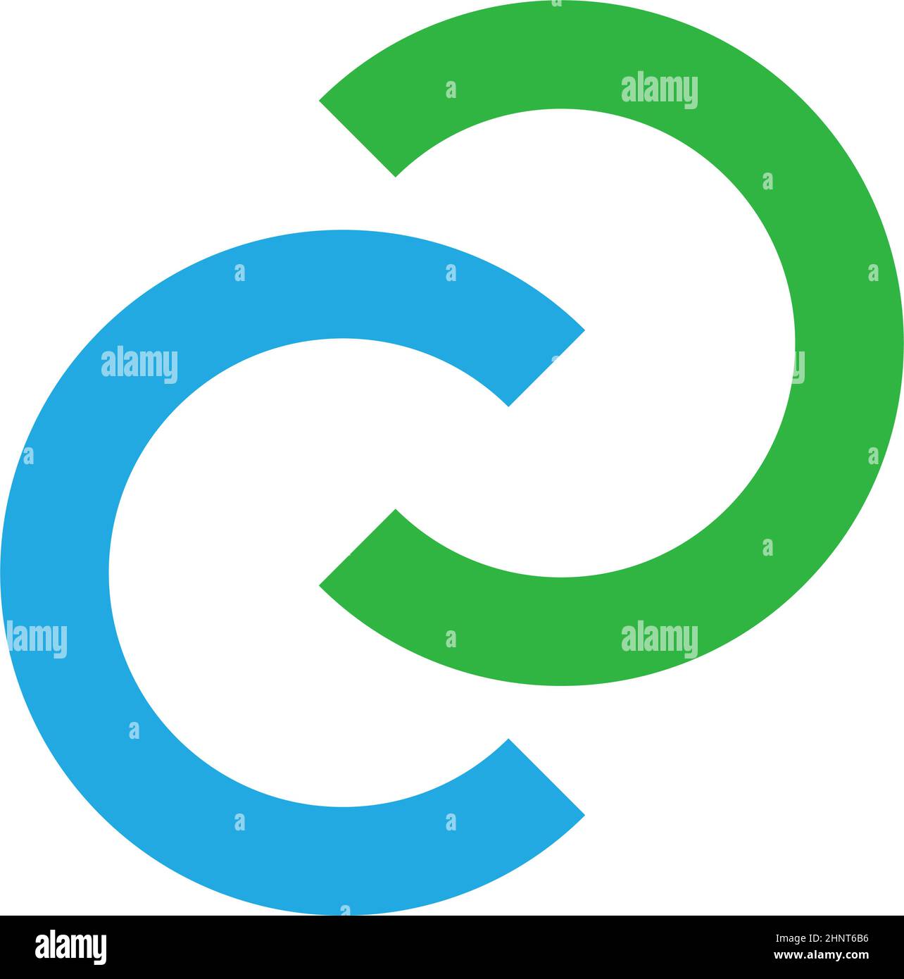 Interlace, interconnected, intersecting circles, rings abstract ...