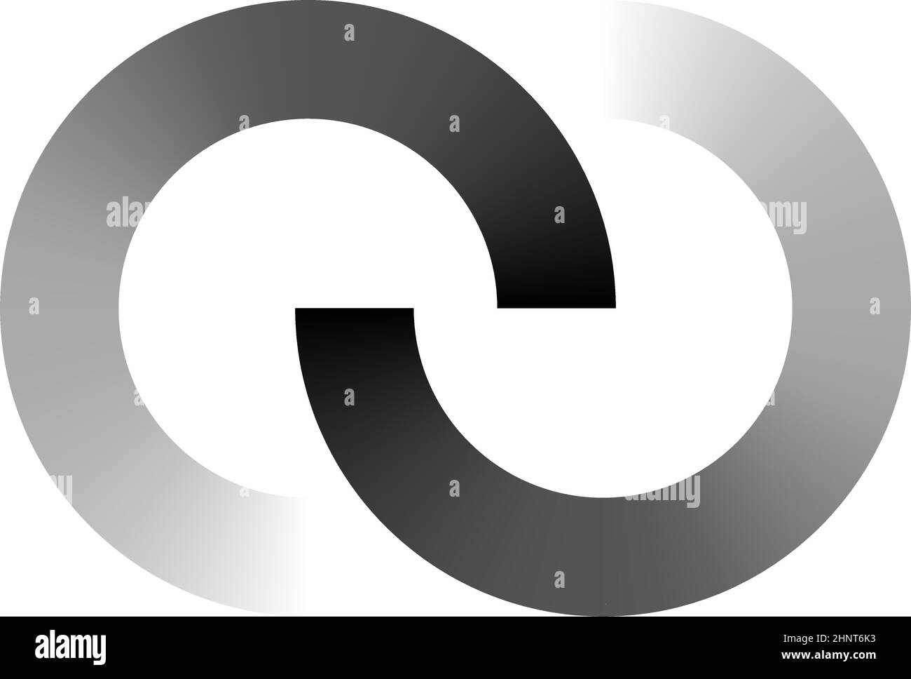 Interlace, interconnected, intersecting circles, rings abstract ...