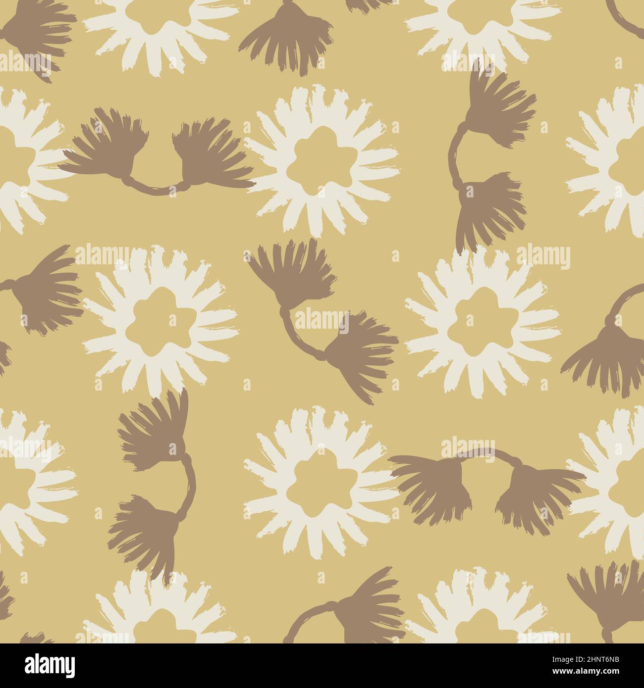 Gender neutral foliage seamless vector background. Simple whimsical ...