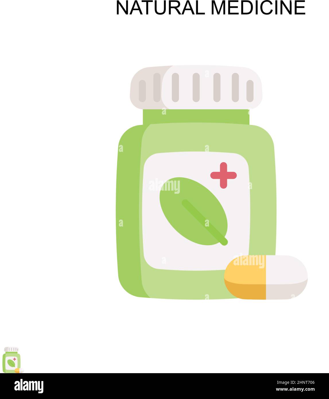 Natural medicine Simple vector icon. Illustration symbol design ...