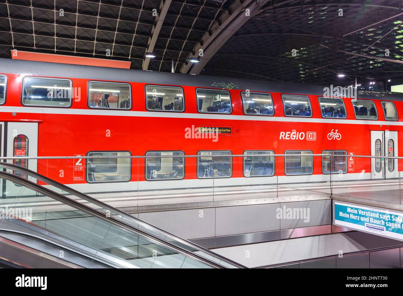Regional train Deutsche Bahn DB Regio at Berlin main railway station ...