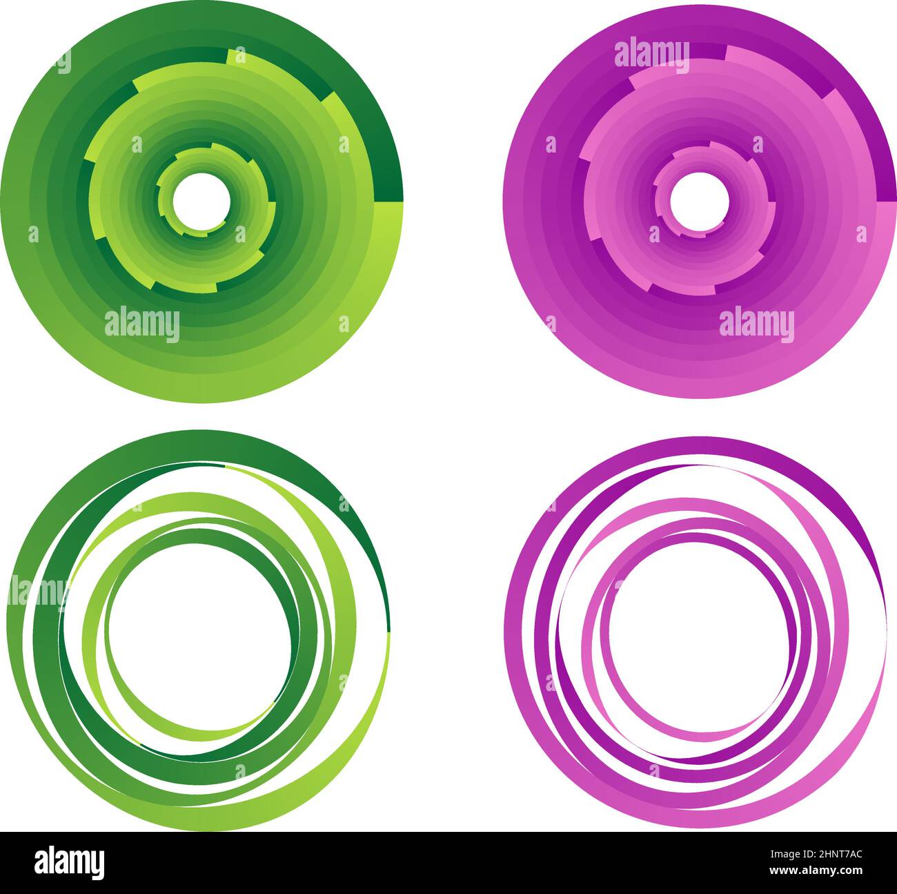 Gradient filled shaded design element, geometric shape set - stock ...