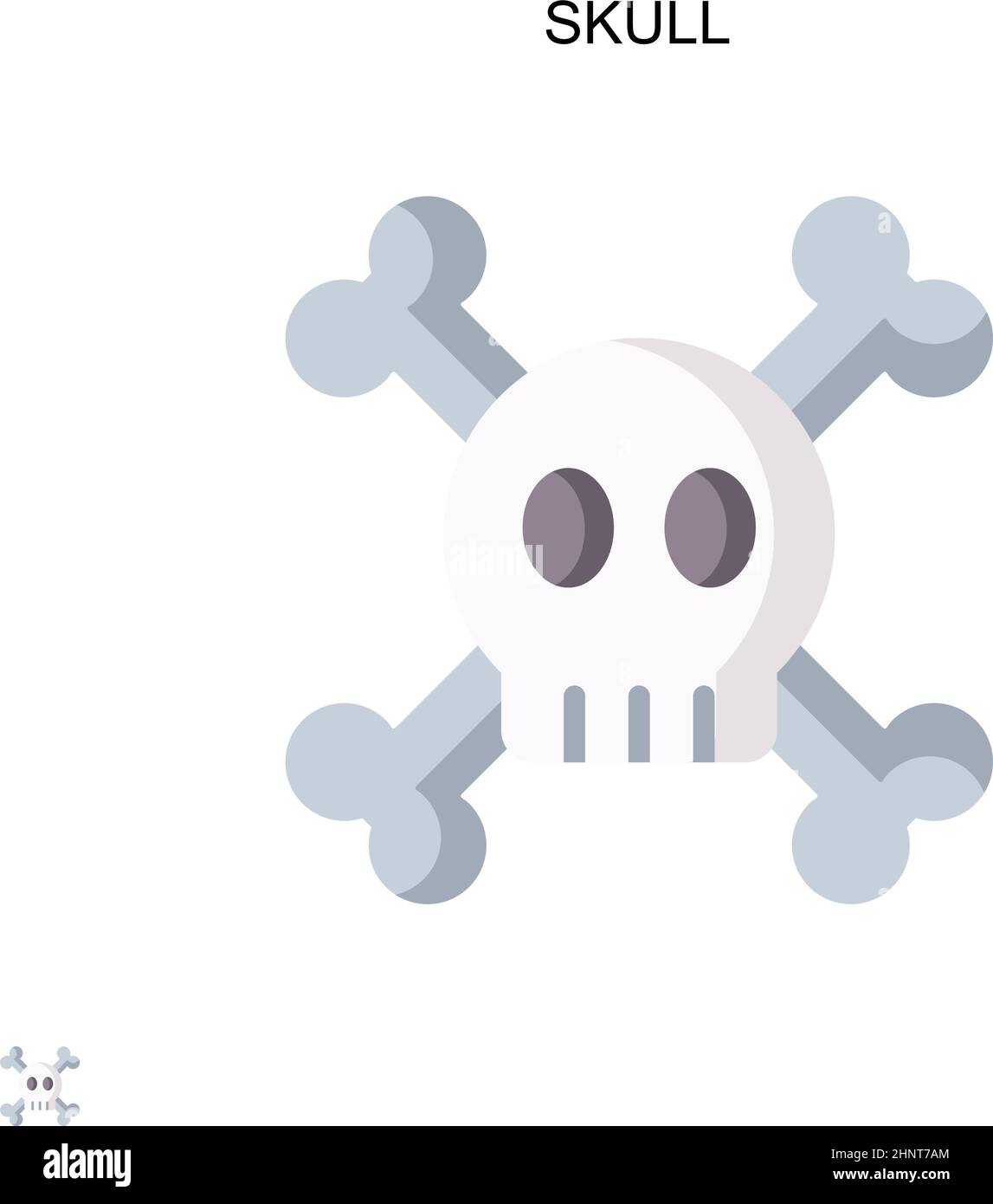 Skull Simple vector icon. Illustration symbol design template for web ...