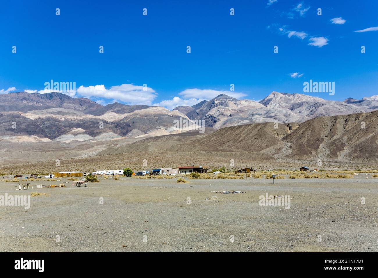 overview over old Ghost town and former Gold Town of Ballarat, Panamint ...
