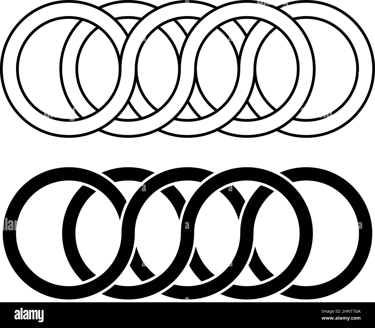 Interlocking circles interlocking rings abstract hi-res stock ...