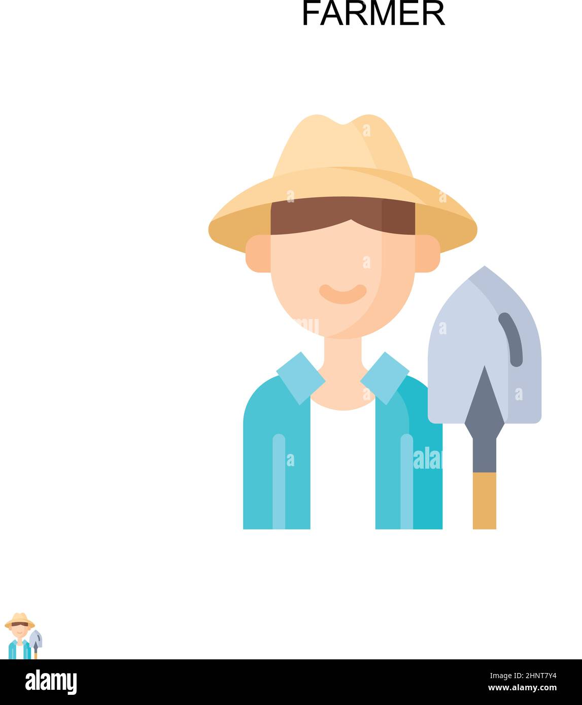 Farmer Simple vector icon. Illustration symbol design template for web ...