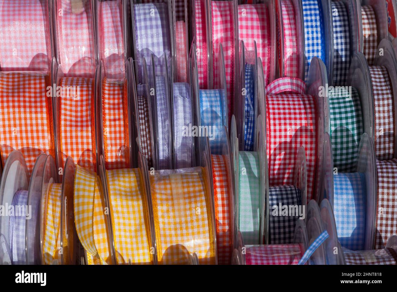 colorful ribbons at the market as background Stock Photo - Alamy