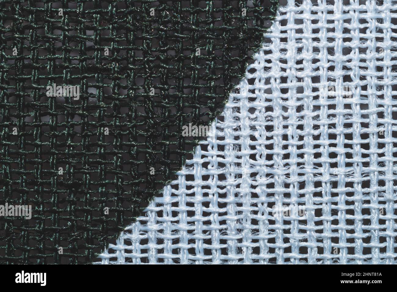 Fabric macro texture. knitted textile close up. woven background. black and white threads Stock ...