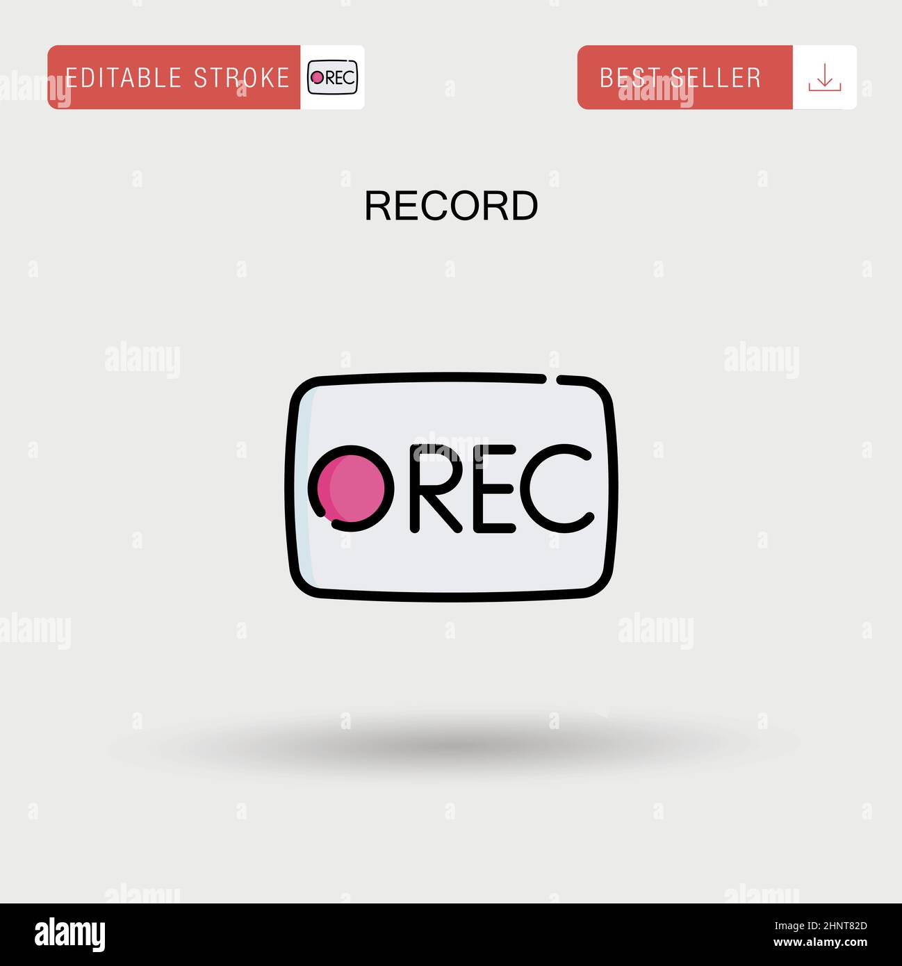 Record Simple vector icon Stock Vector Image & Art - Alamy