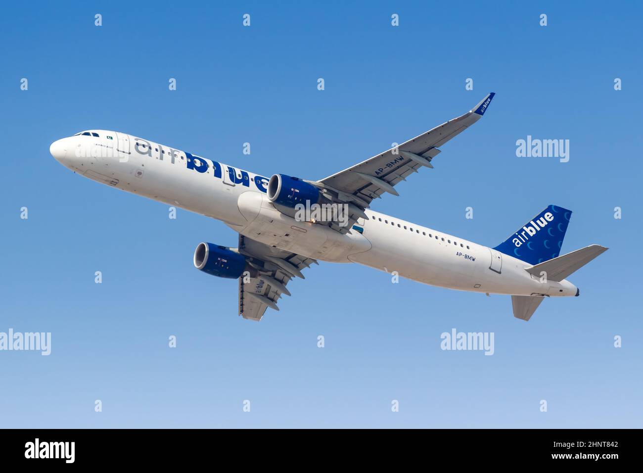 AirBlue Airbus A321 airplane Dubai airport in the United Arab Emirates ...