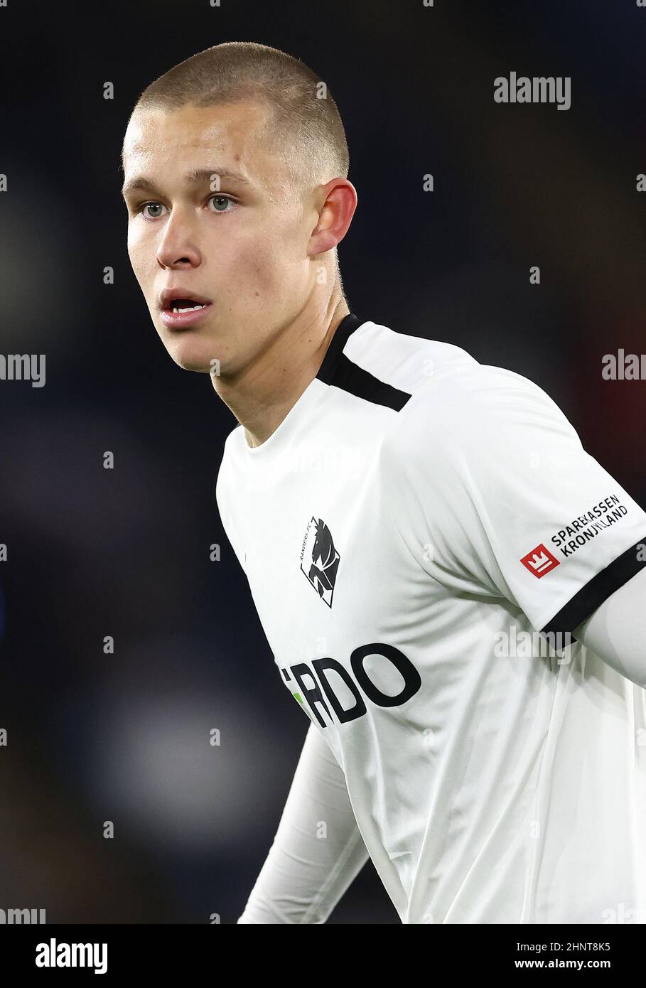 Leicester, UK. 17th February 2022. Mads Enggard of Randers FC during ...