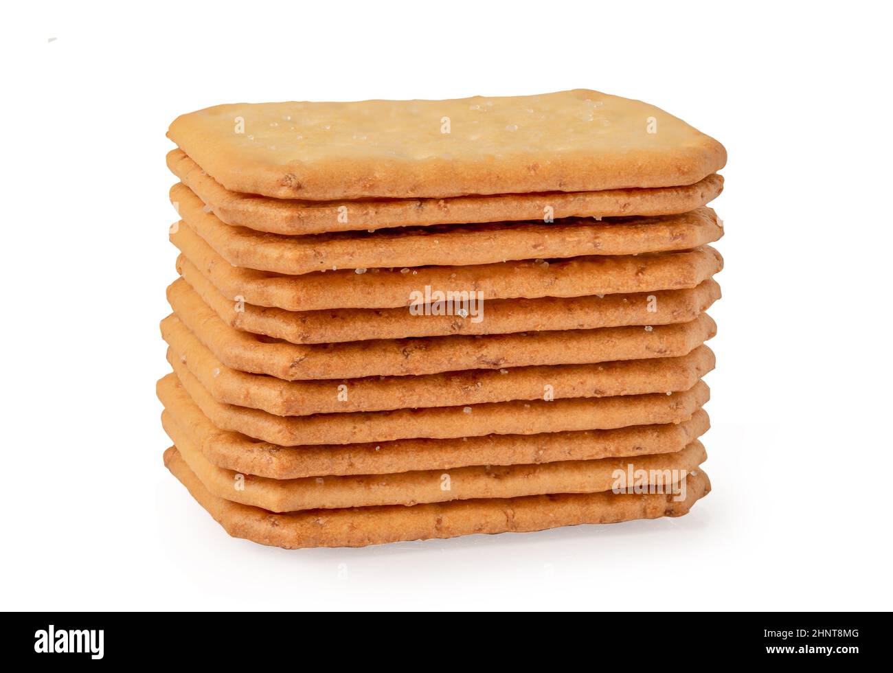 Cracker stack isolated on white background with clipping path Stock ...