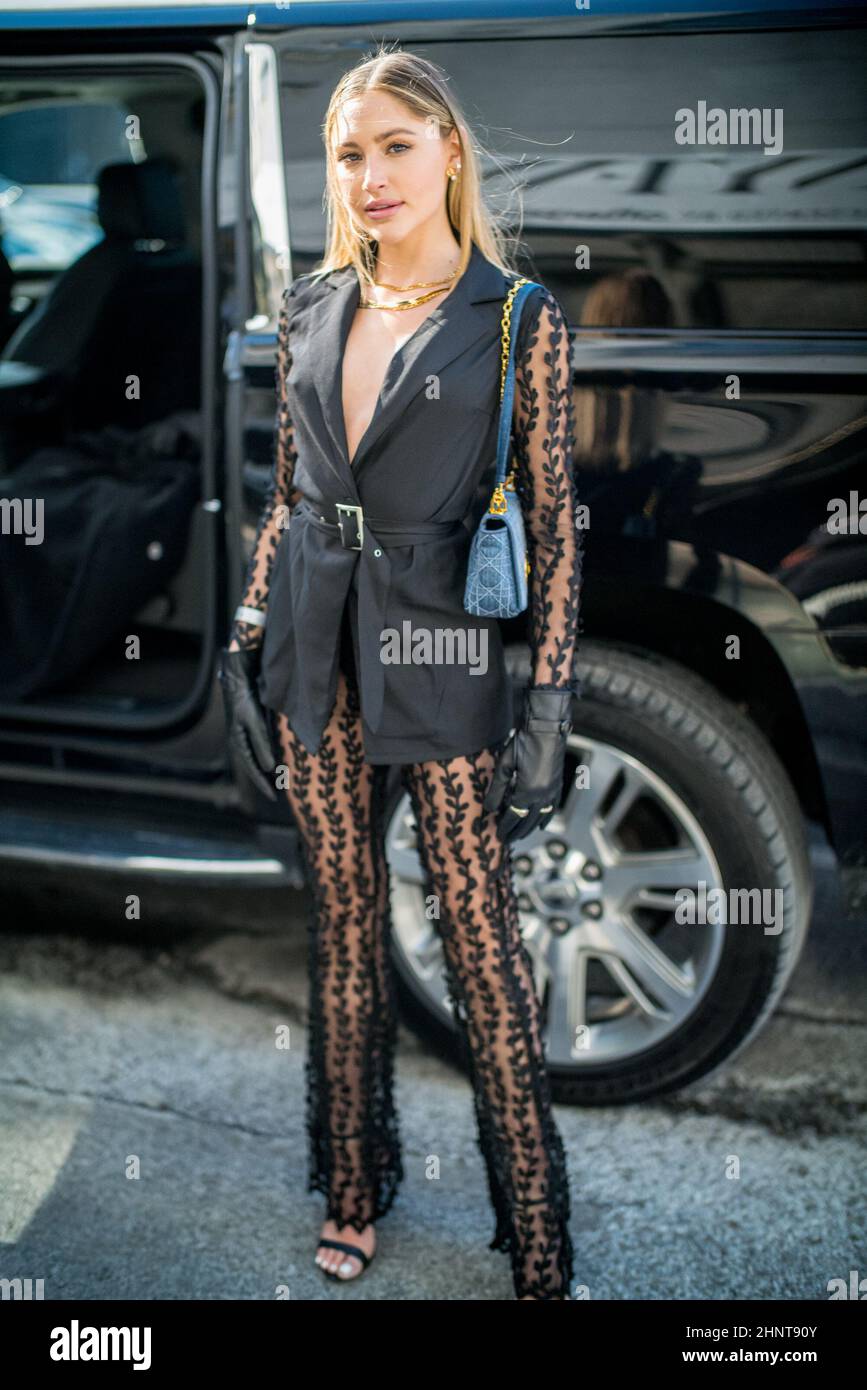New York, New York, USA. 14th Feb, 2022. Fashion model LIBERTY NETUCHIL ...
