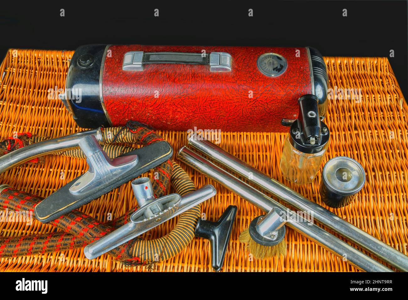 Vintage vacuum cleaner. Retro vacuum cleaner vintage with accessories ...