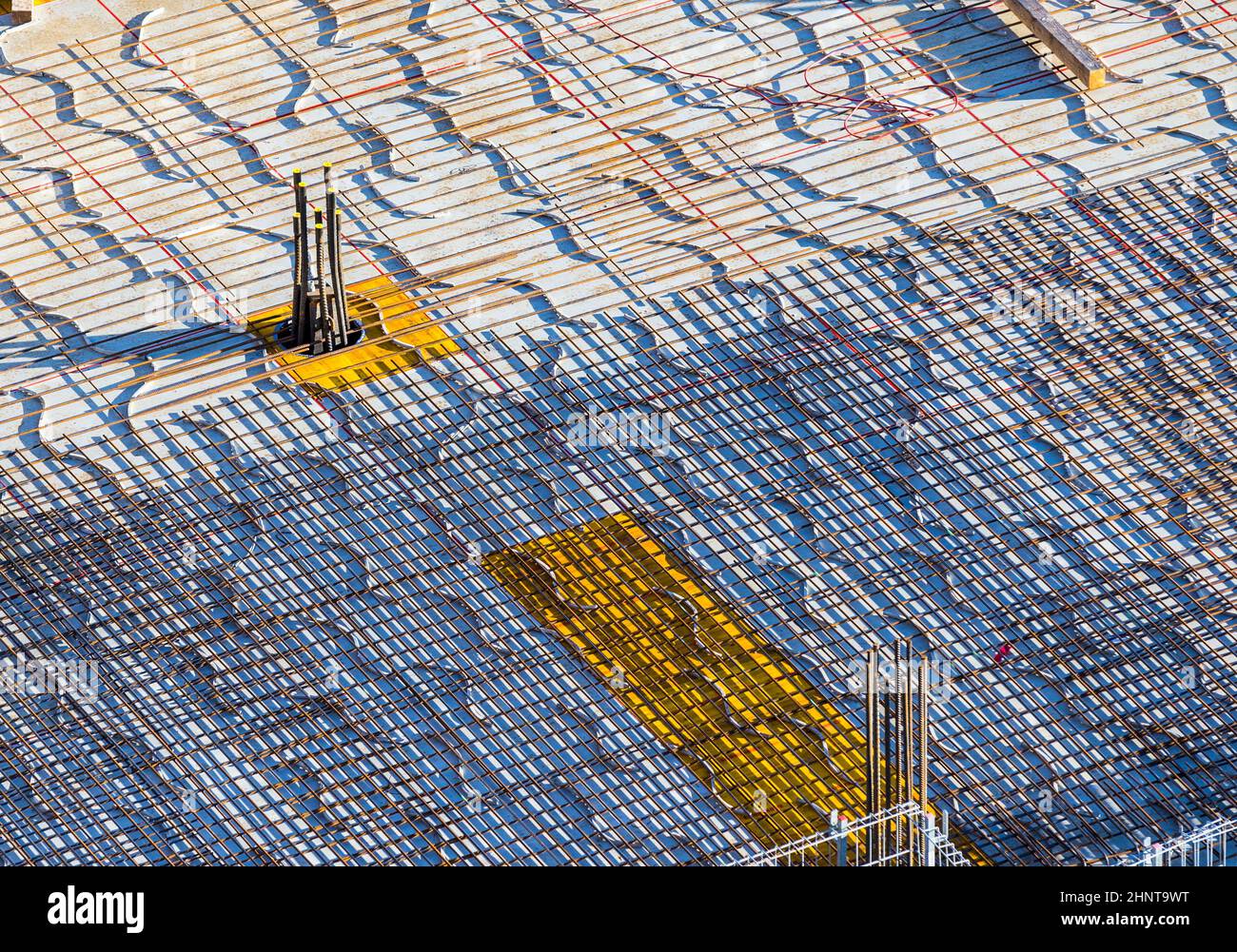 concrete base plate at a construction site Stock Photo - Alamy