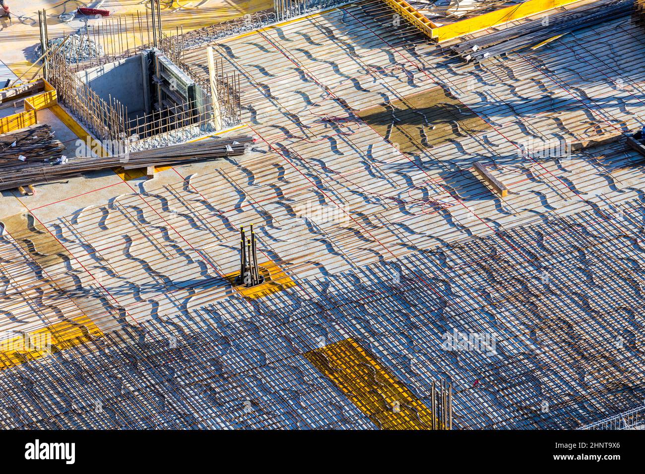 concrete base plate at a construction site Stock Photo - Alamy