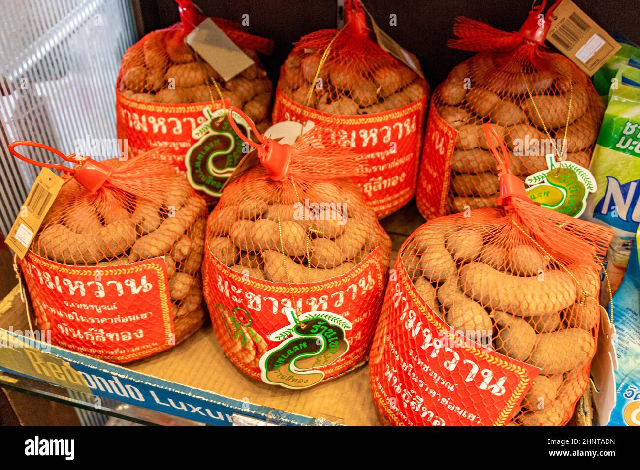 Tamarind packed in bags of street food Bangkok Thailand Stock Photo - Alamy