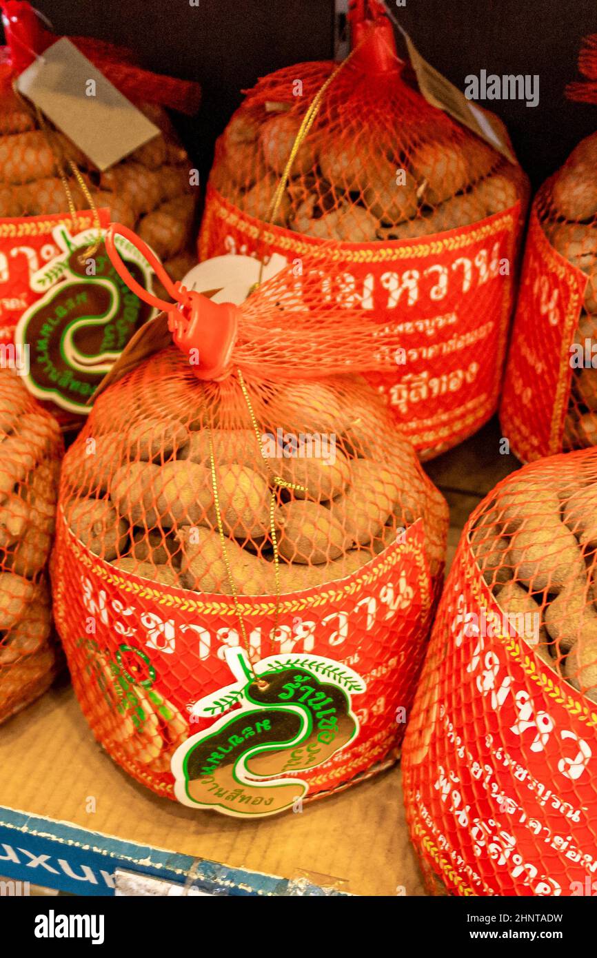 Tamarind packed in bags of street food Bangkok Thailand Stock Photo - Alamy