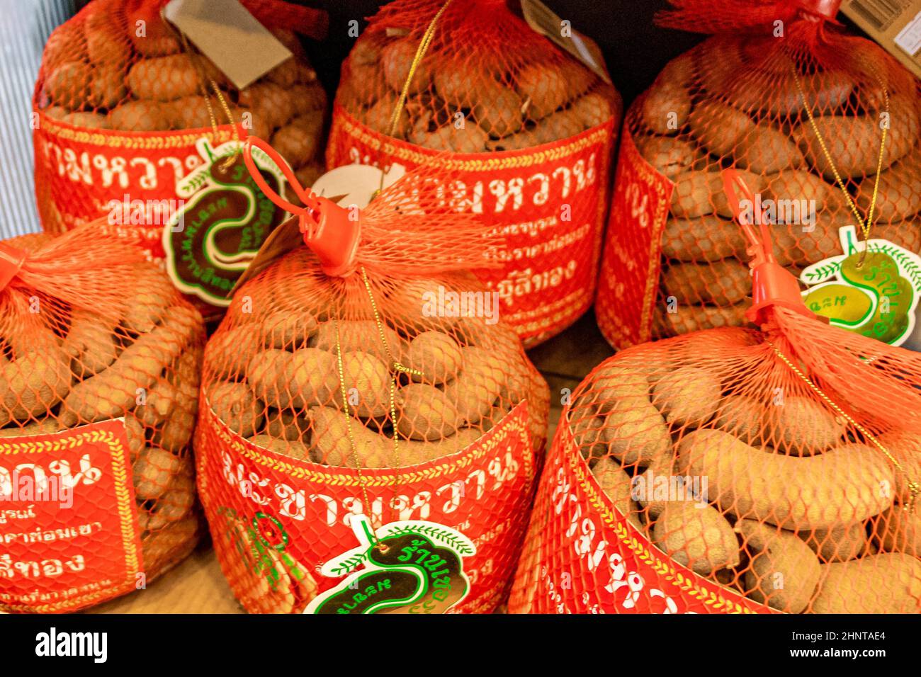 Tamarind packed in bags of street food Bangkok Thailand Stock Photo - Alamy
