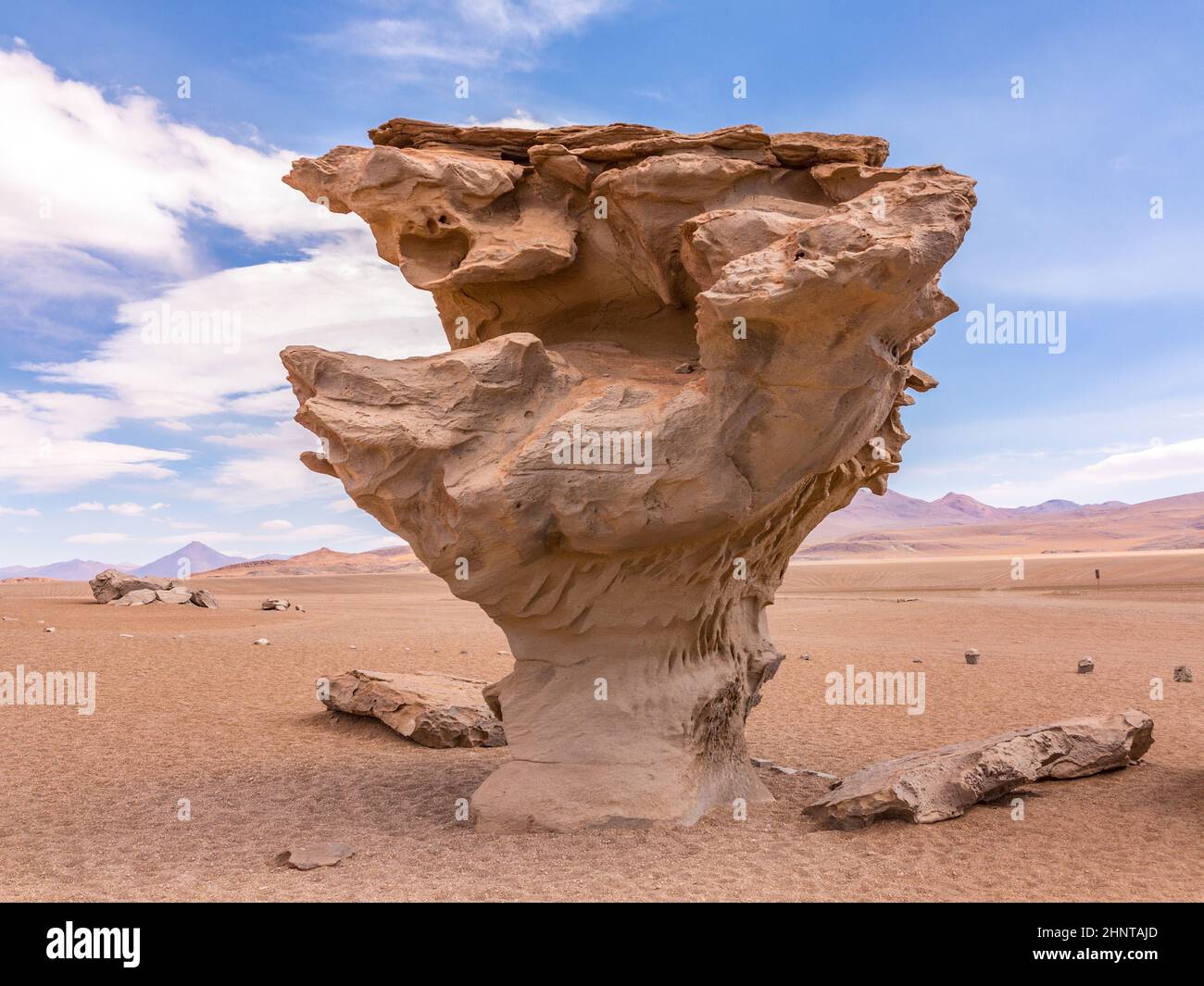 The 'Arbol de Piedra' (stone tree) is an isolated rock formation in ...