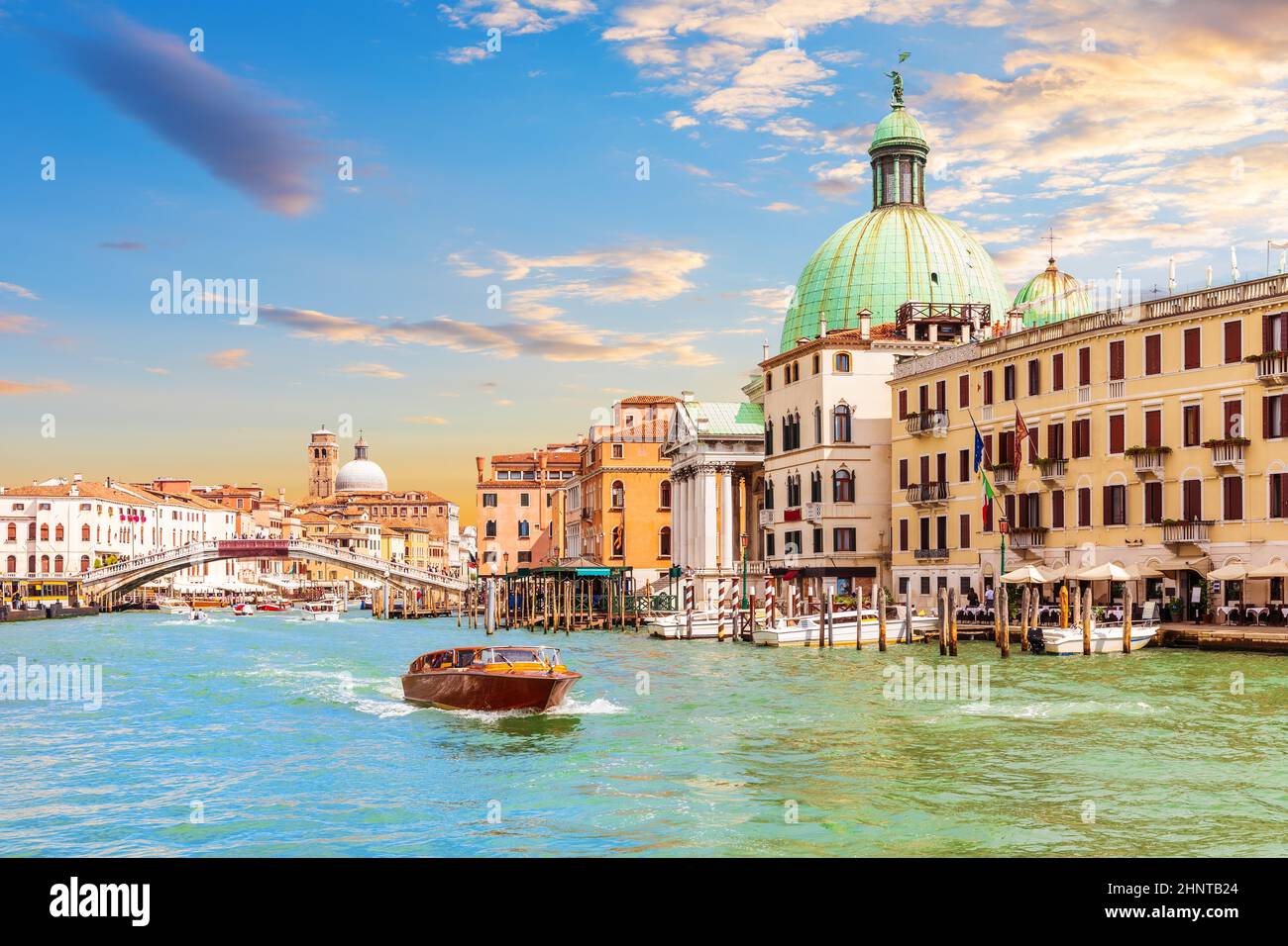 Grand Canal of Venice near the Scalzi Bridge, Italy Stock Photo - Alamy