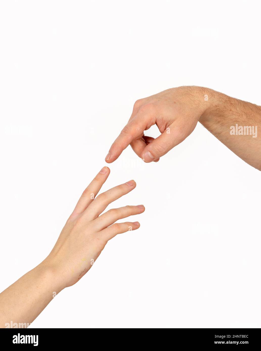 Two index fingers touching hi-res stock photography and images - Alamy