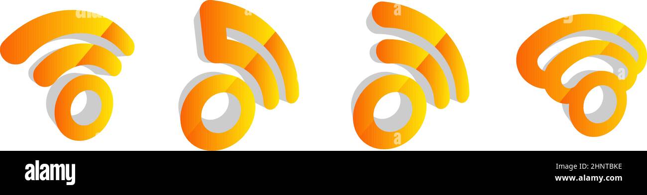 Wireless, cordless signal, internet, wifi shape icon, symbol - stock ...