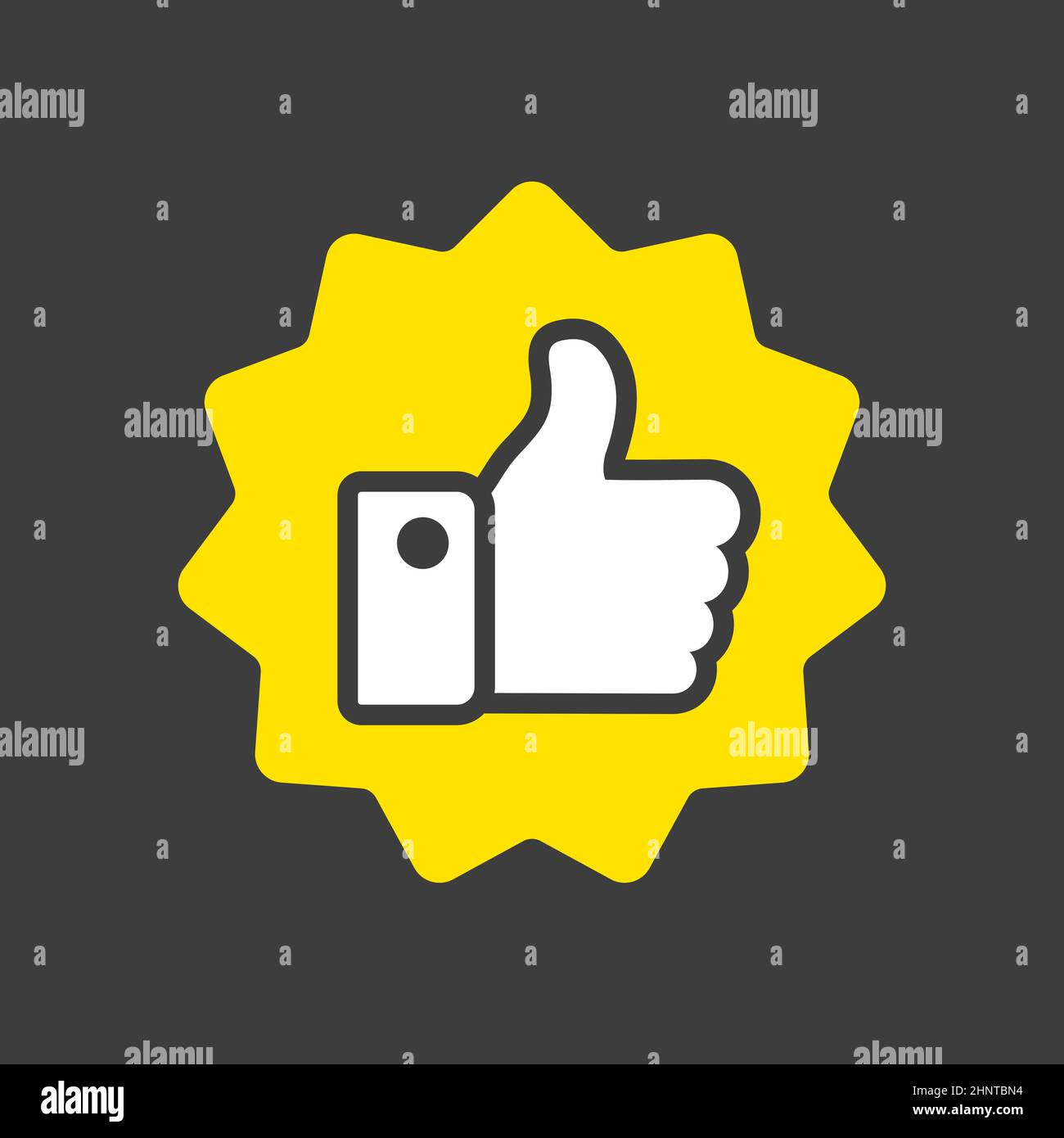 Thumbs up glyph icon. Vector like. E-commerce sign. Graph symbol for ...