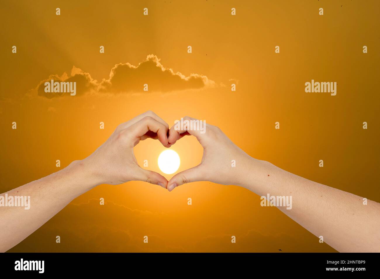 hands of man and woman formed as a heart as love symbol Stock Photo - Alamy