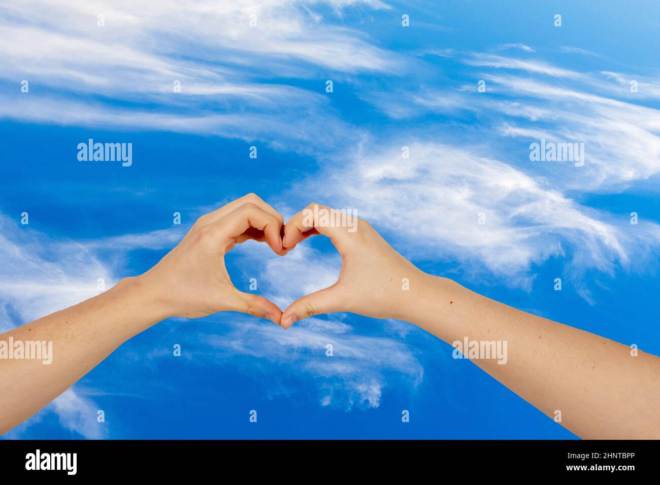 hands of man and woman formed as a heart as love symbol Stock Photo - Alamy