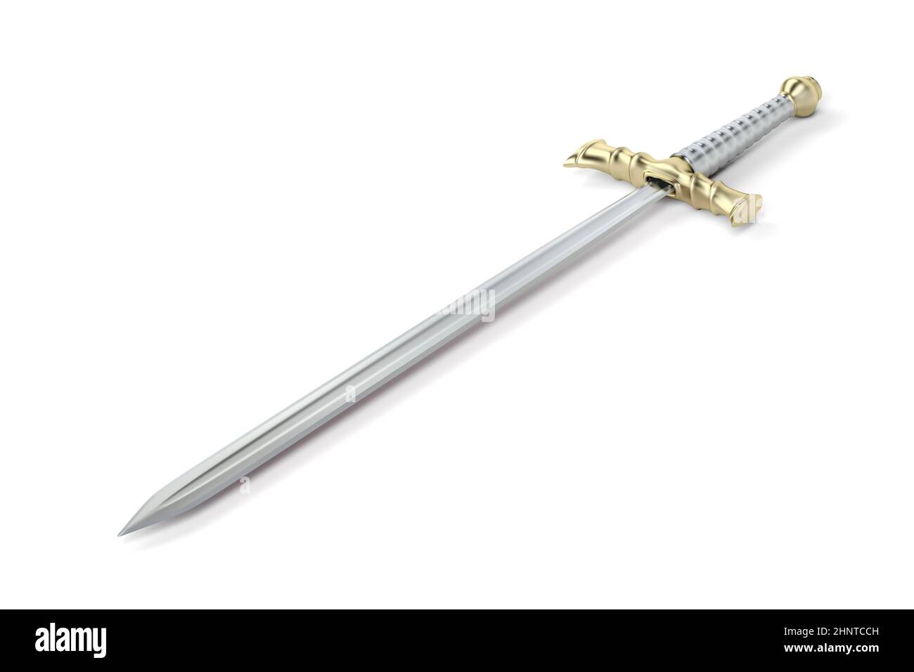 Medieval sword on white background Stock Photo - Alamy