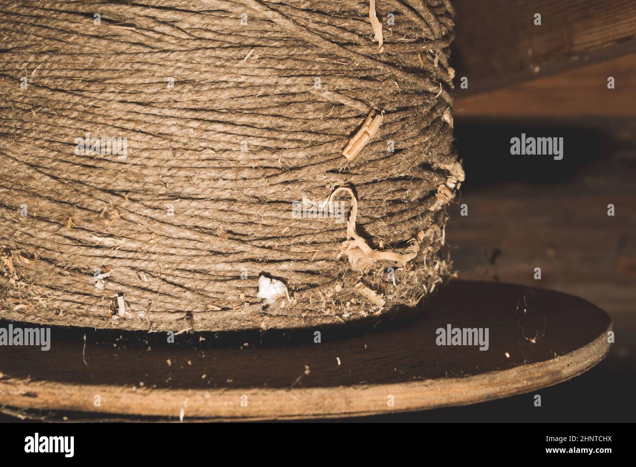 Old rope skein background. clew of rope backdrop Stock Photo - Alamy