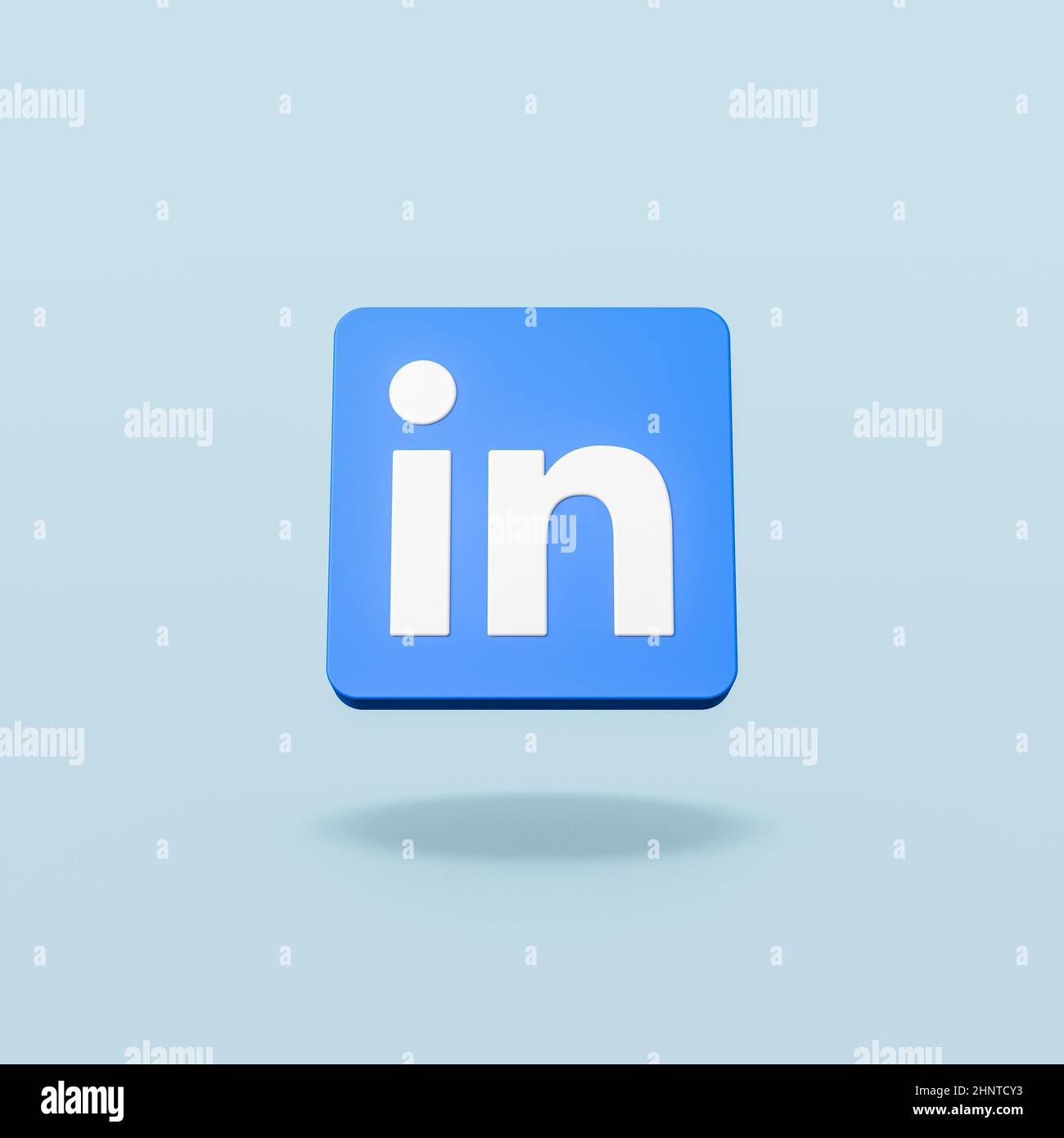 Linkedin Logo on Flat Blue Background Stock Photo - Alamy