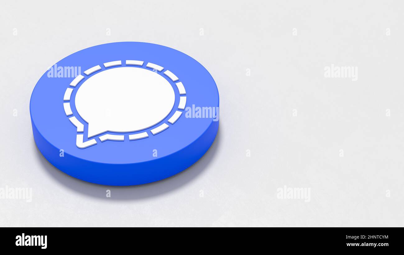 Signal Logo on Light Grey Background with Copy space Stock Photo - Alamy