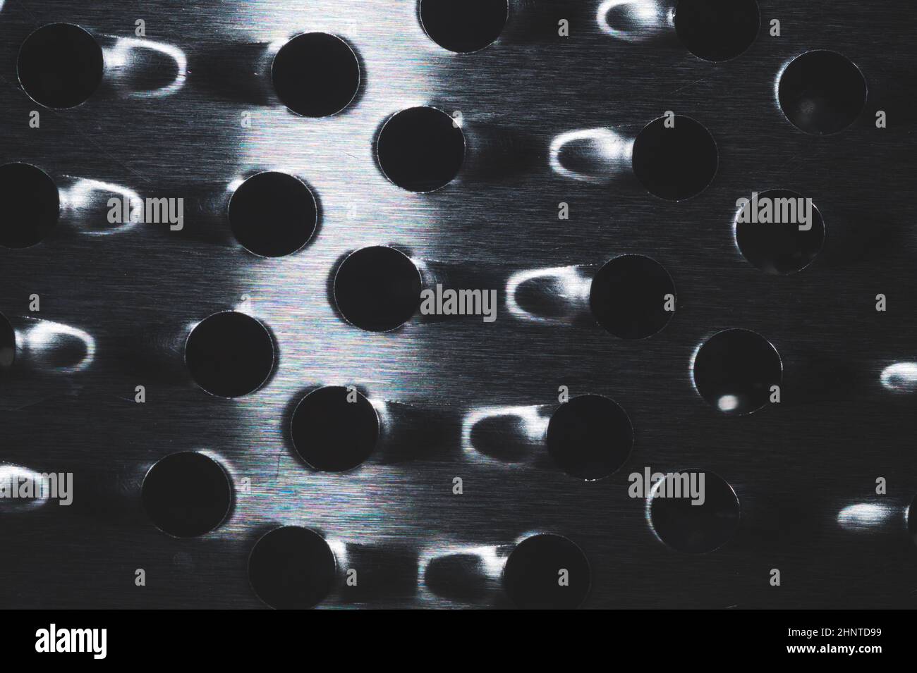 Grater with holes close up background. metal grid with round cell Stock ...