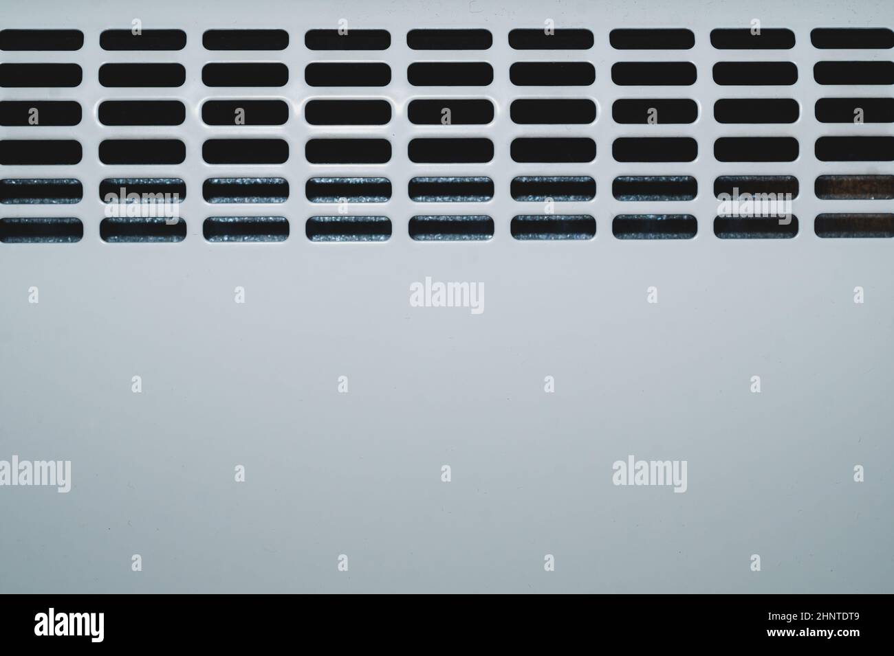 Detail of radiator grill. panel of heating system close up Stock Photo ...
