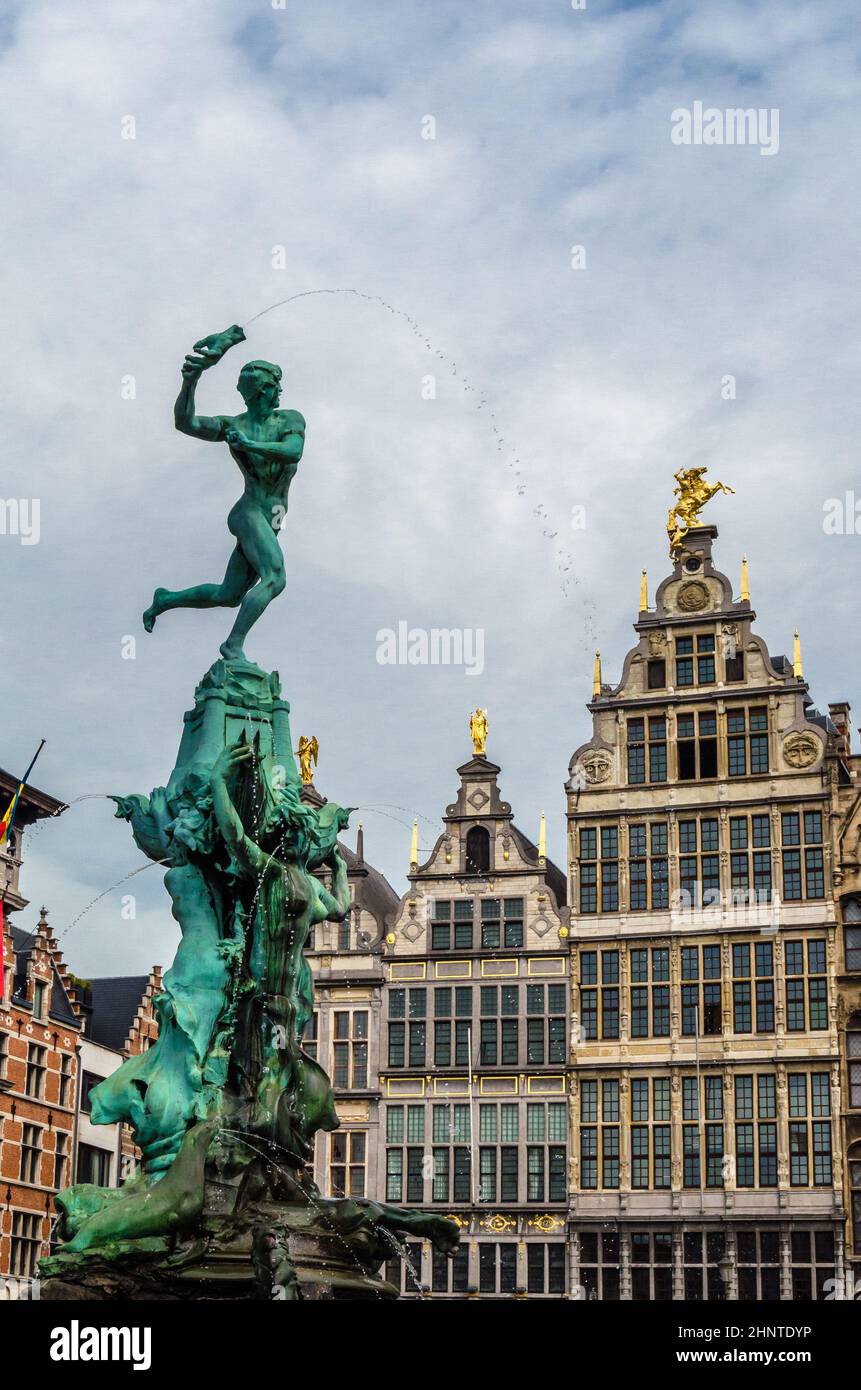 Famous fountain in Antwerp, Belgium Stock Photo - Alamy