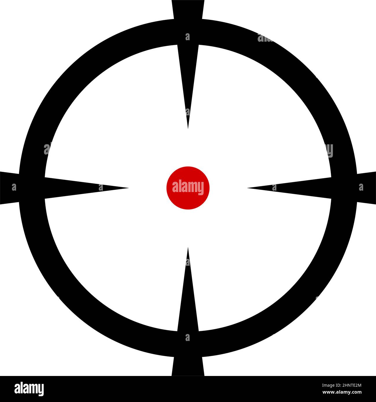 Crosshair, target mark, reticule icon, symbol - stock vector ...