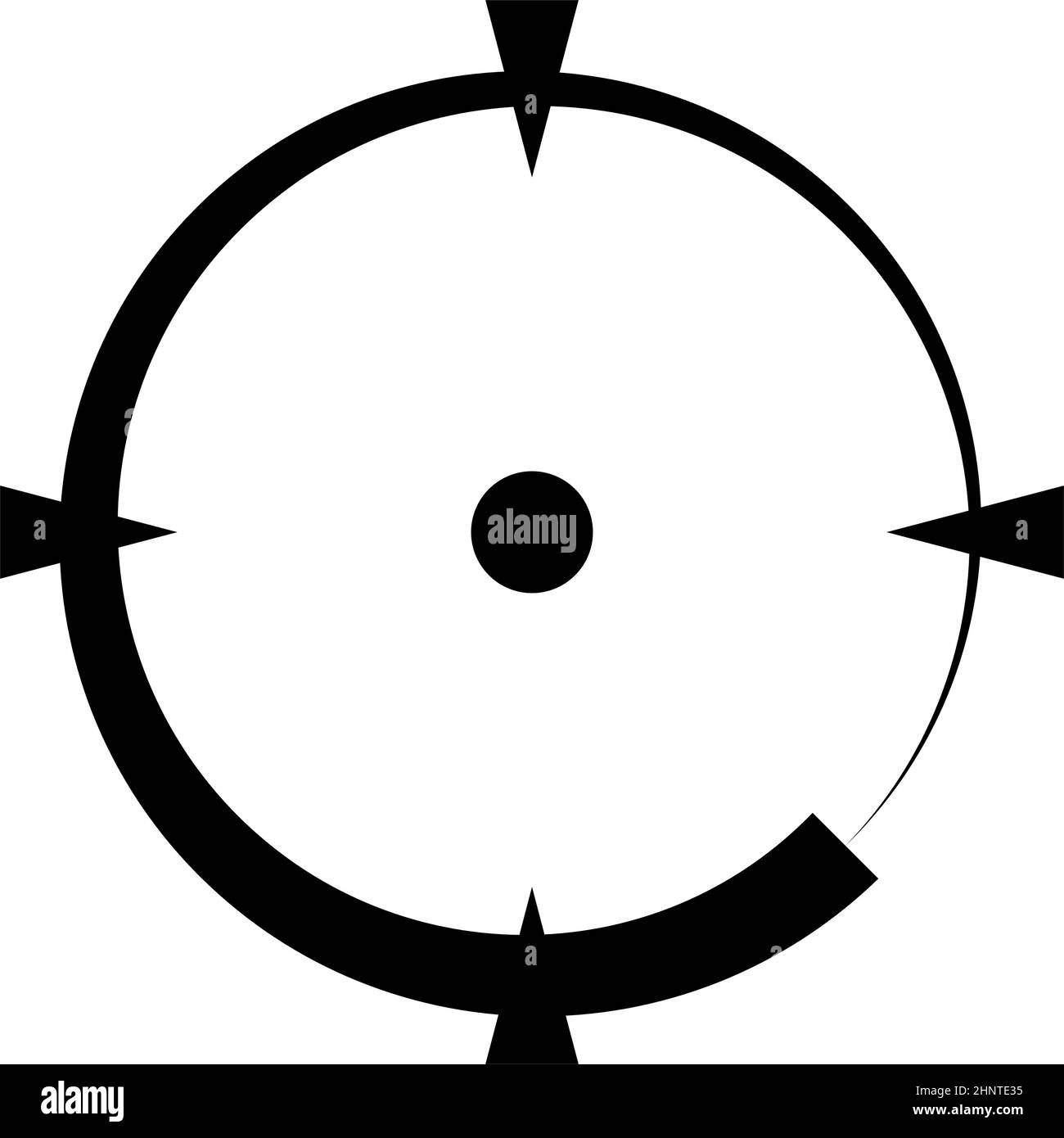 Crosshair, target mark, reticule icon, symbol - stock vector ...