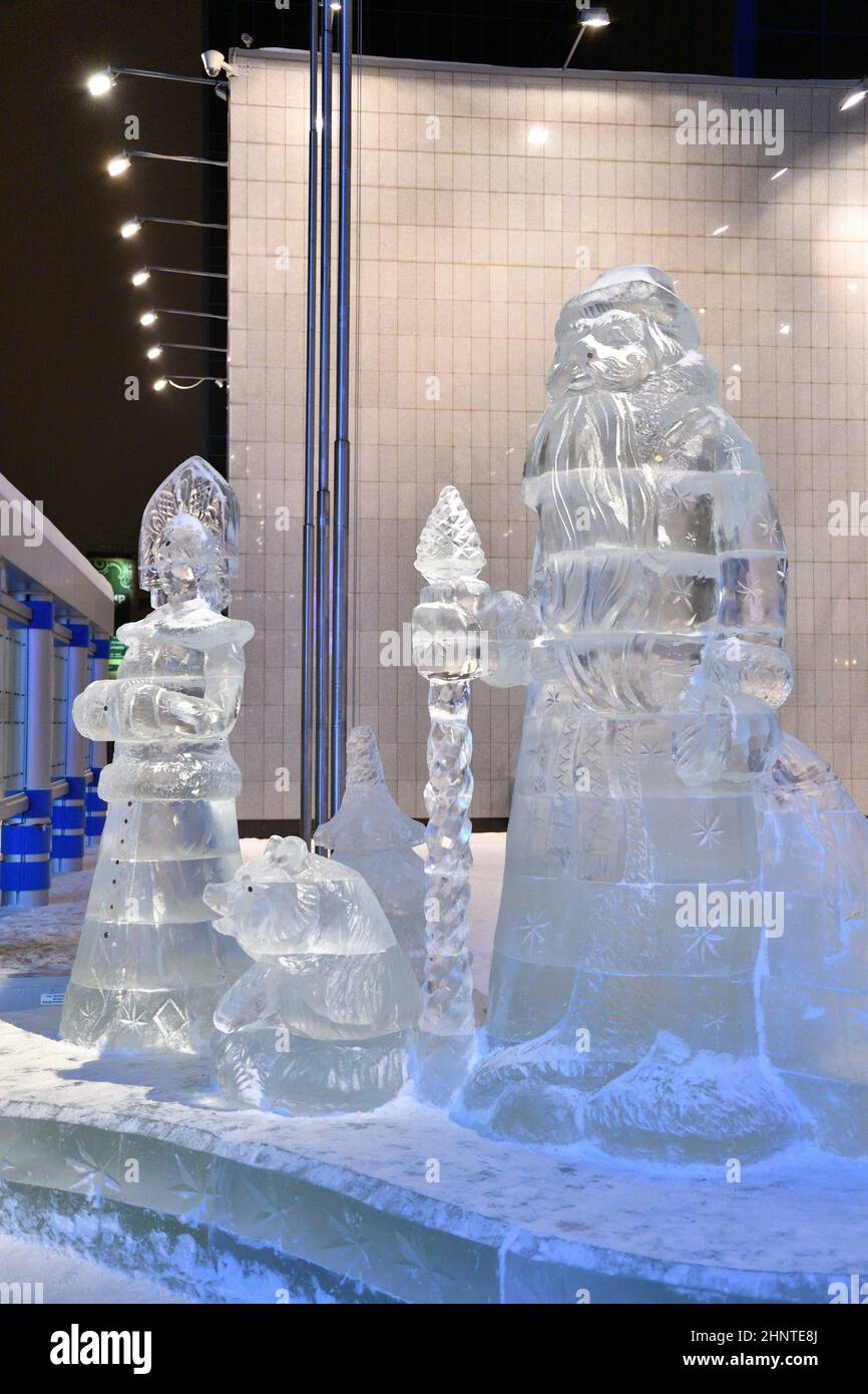 Fabulous ice characters (figures) on New Year's Eve Stock Photo - Alamy
