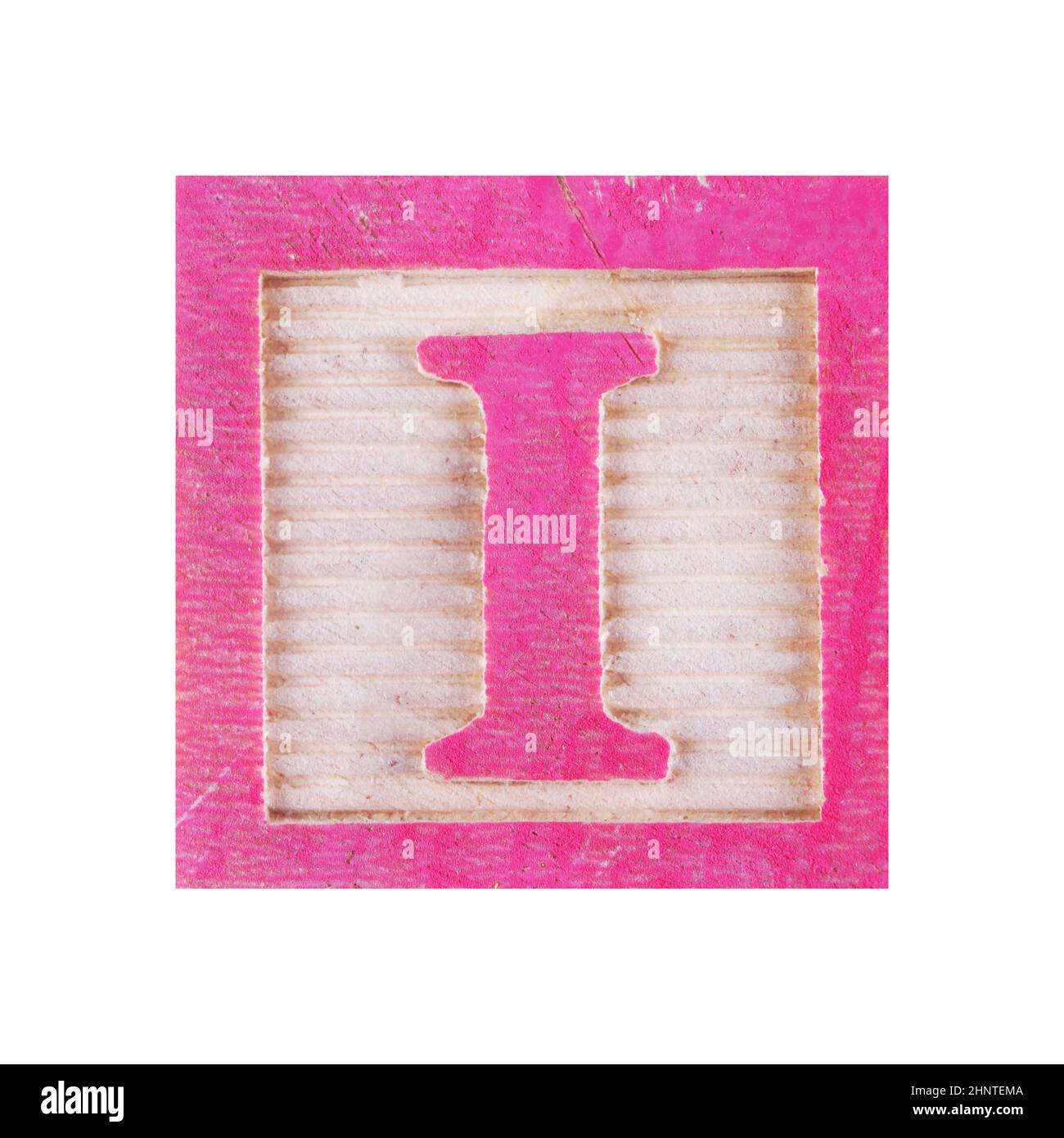 Letter i childs wood block hi-res stock photography and images - Alamy