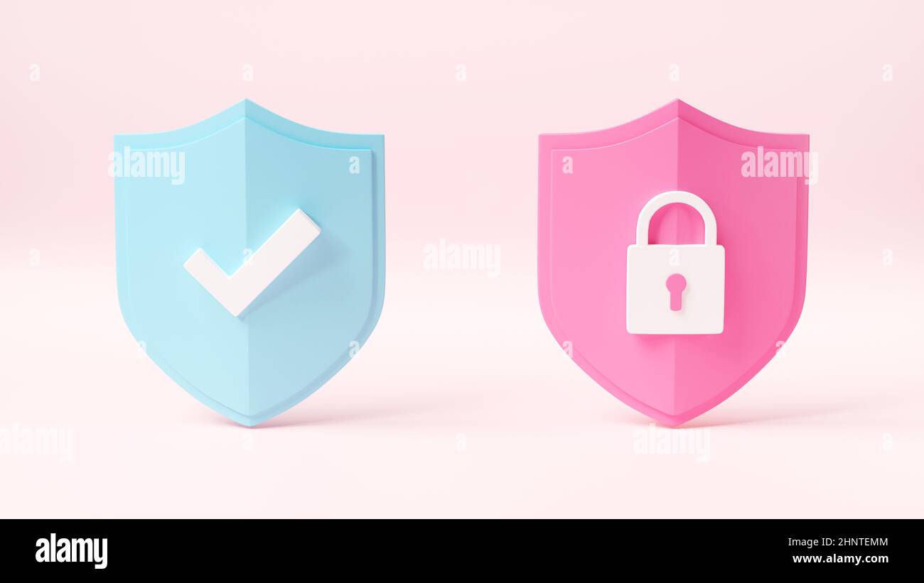 Protection padlock abstract shield security with lock data symbol icon ...